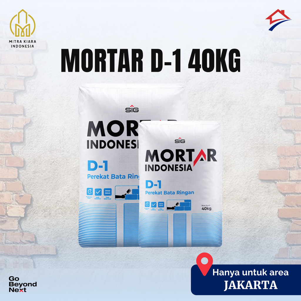 Mortar Indonesia Perekat Bata Ringan (D-1) Area Jakarta | Sinergi Bangun